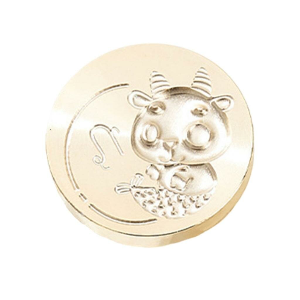 Штамп, Мультсериал "12 Созвездий", Печать Огненной Краской, Латунная Головка Печати-Козерог