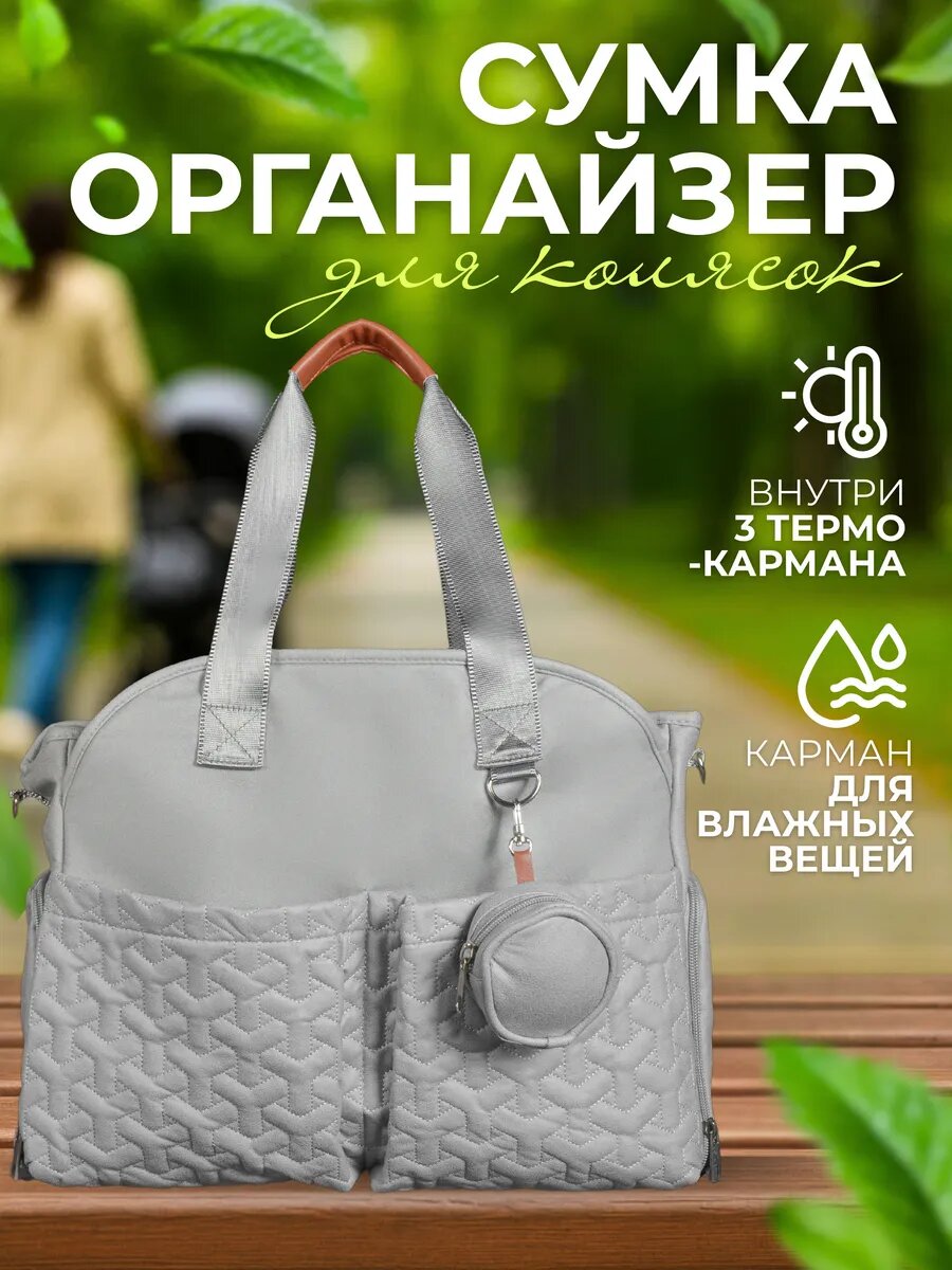 Сумка органайзер для мам/колясок/фитнес, термо