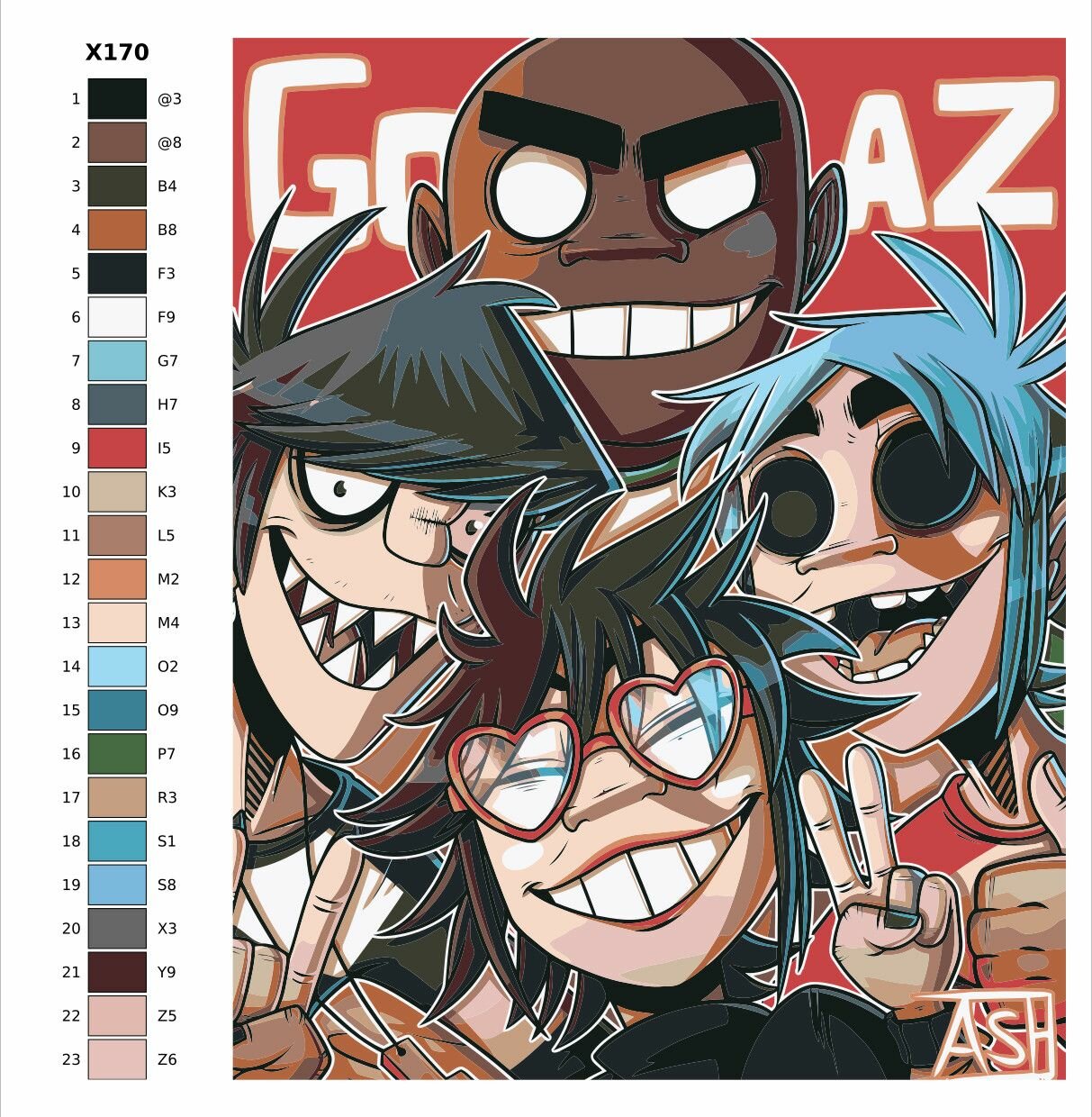 Картина по номерам X-170 "Ashesfordayz - Student, Digital Artist" 80x100