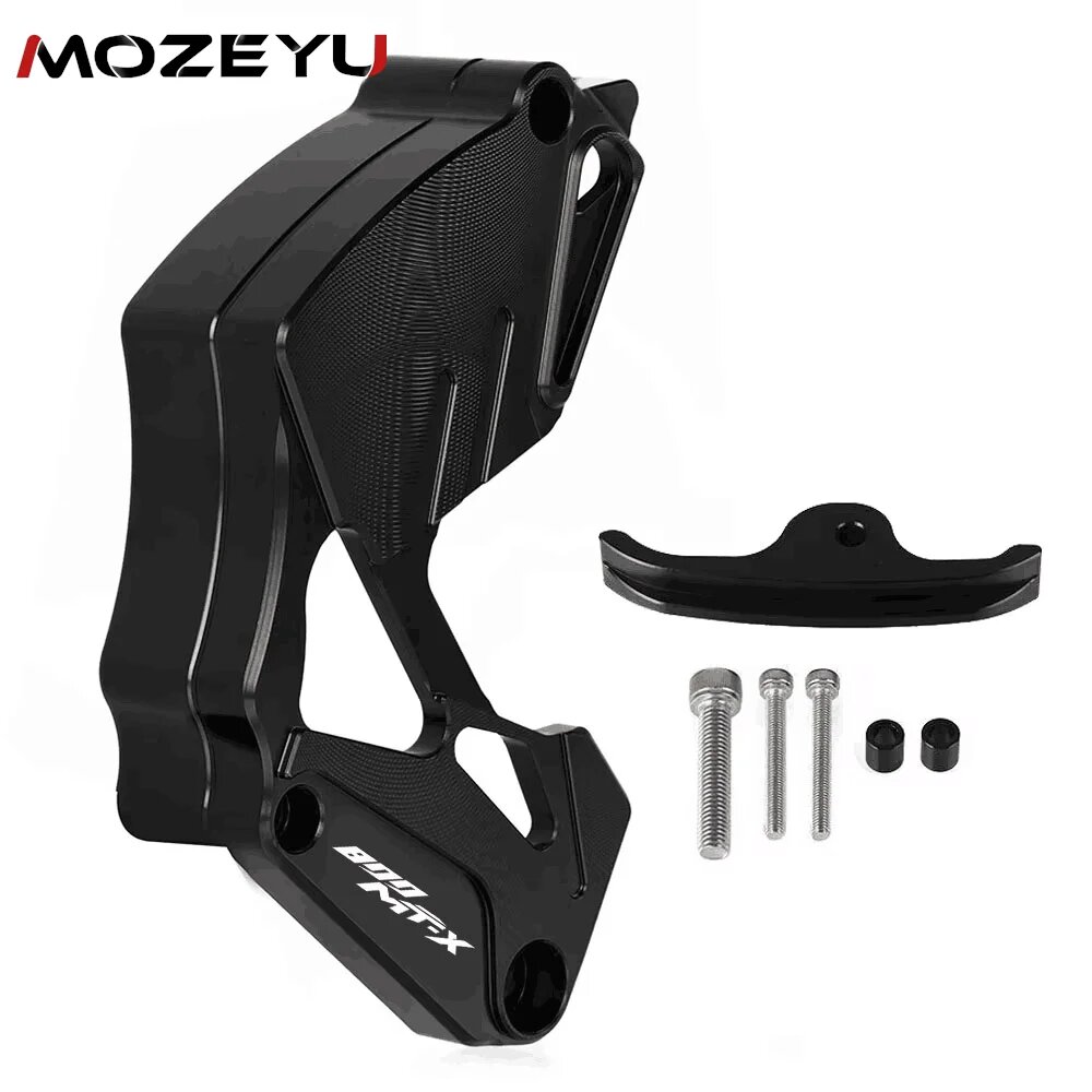 Для CFMOTO CF MOTO 800MT-X MT800 MT-X 800 2024 2025 2026 800 MTX крышка передней звездочки аксессуары для двигателя защита цепи Черный, with 800MTX