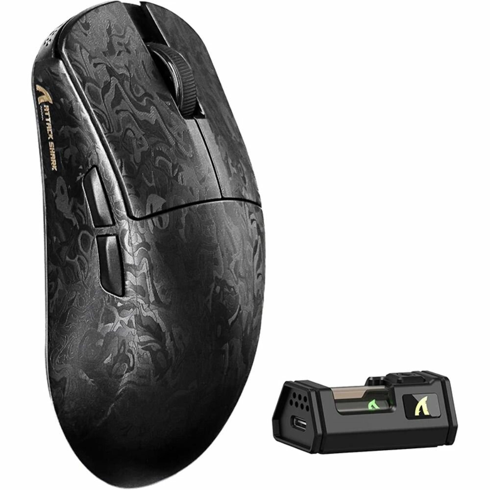 ATTACK SHARK R11 ULTRA Беспроводная игровая мышь, 49 г углеродного волокна, 8000 Гц, 42000 точек на дюйм