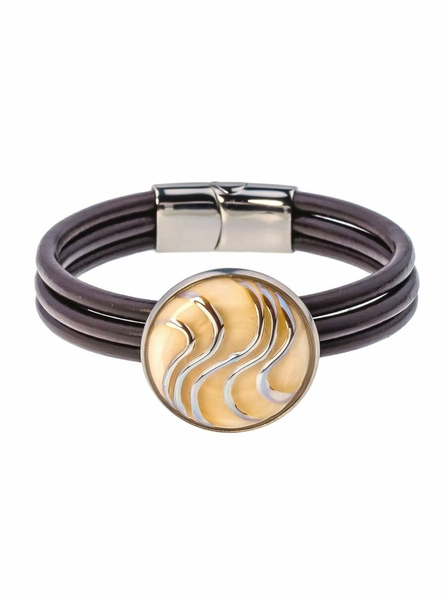 Браслет, муранское стекло, стекло, стразы