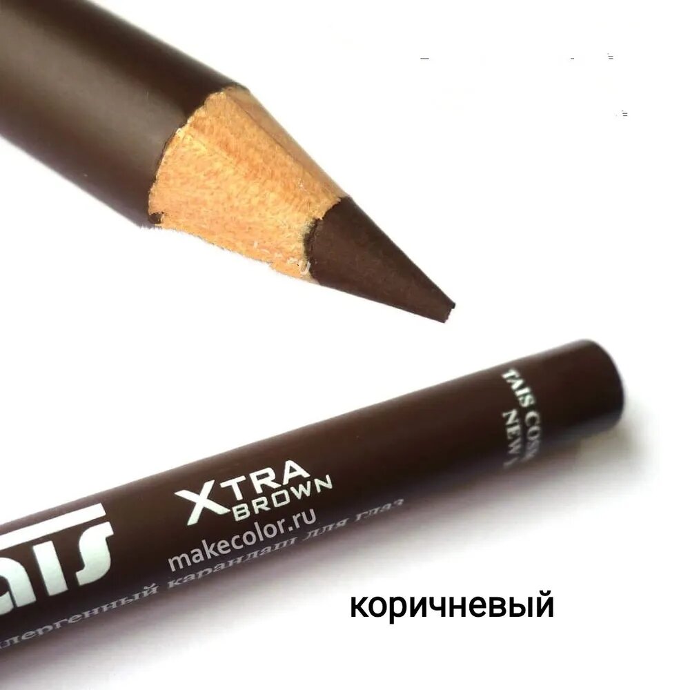 Профессиональный карандаш для глаз Kajal "Extra Brow" Коричневый "Miss Tais"/ Карандаш Кайал для глаз профессиональный гипоаллергенный водостойкий косметический контурный устойчивый