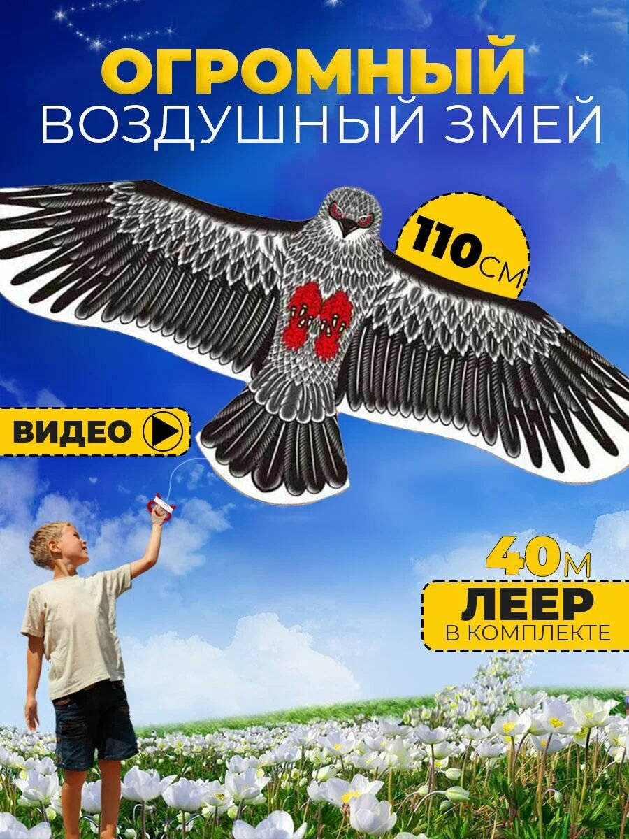 Воздушный Змей для ребенка большой Орел