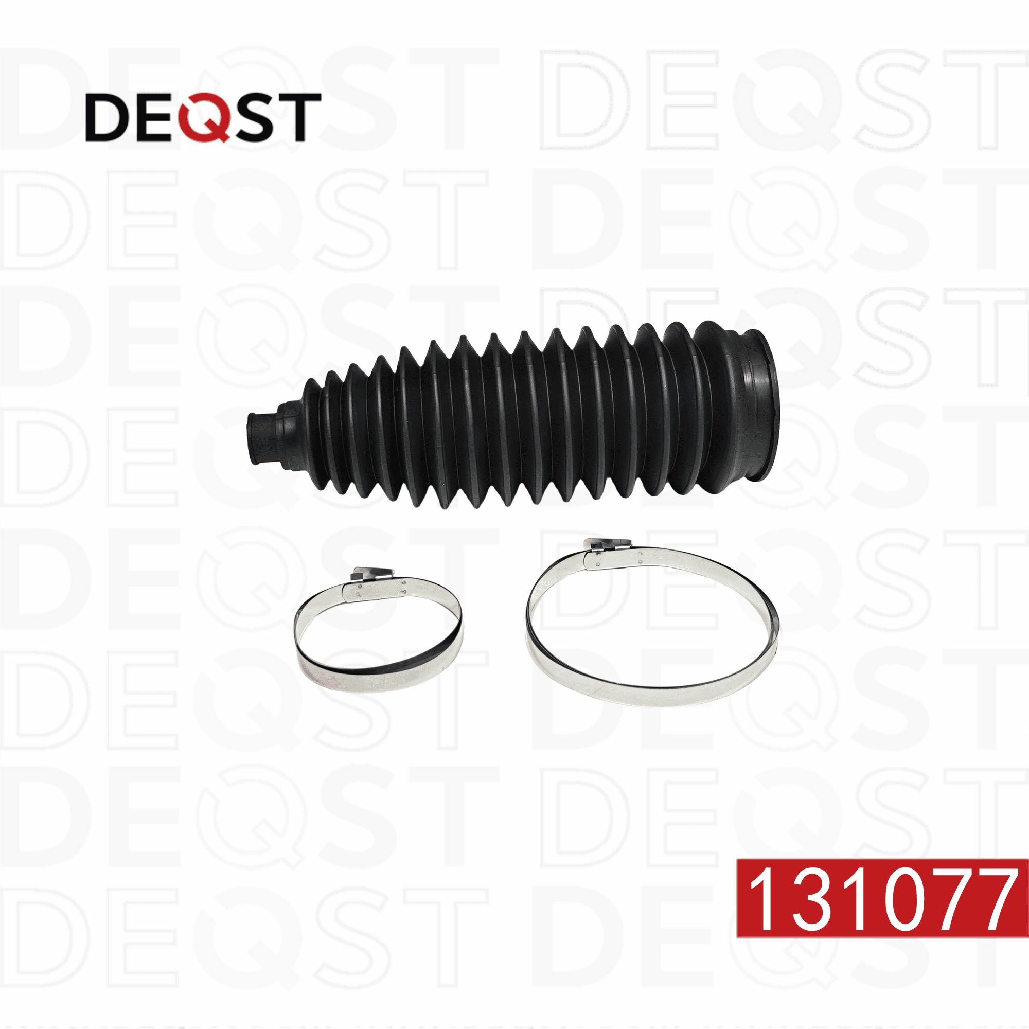 Пыльник рулевой рейки Deqst 131077 с хомутами Hyundai Accent (06-) Elantra (00-06) GETZ (02-) Matrix (06-) Kia Rio (00-05) PICANTO (11-)