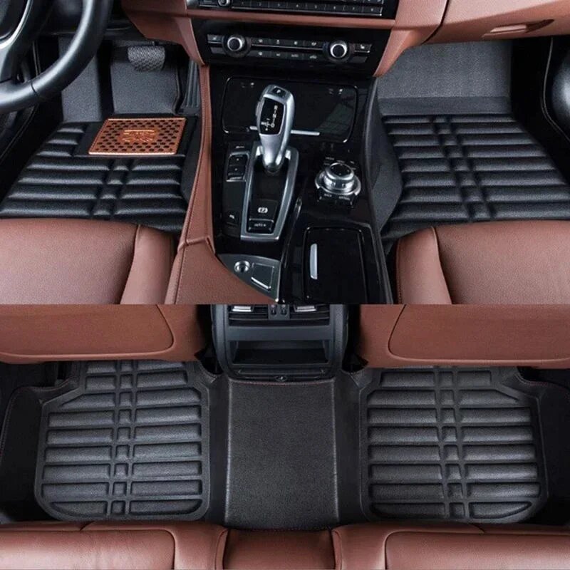 Автомобильные кожаные коврики для Hyundai Accent HC 2018 ~ 2022 2023 Verna Solaris с левым рулем, внутренние запасные части, аксессуары LHD Black