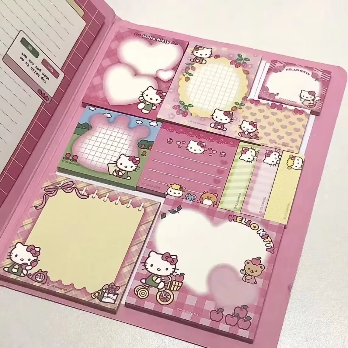 Блокнот Hello Kitty с наклейками, розовый