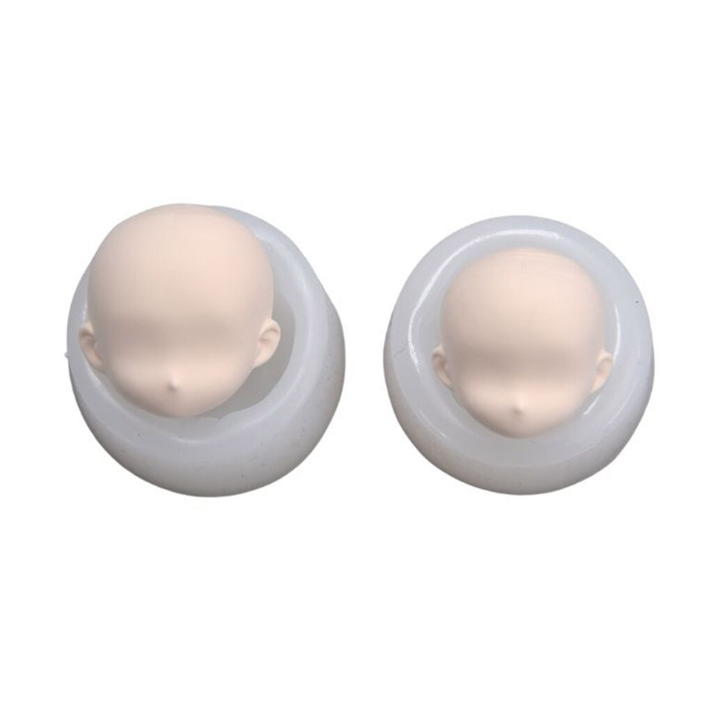 1 набор из 2-х глиняных кукольных голов, силиконовая форма для лица, помадная форма для человеческой головы, глина