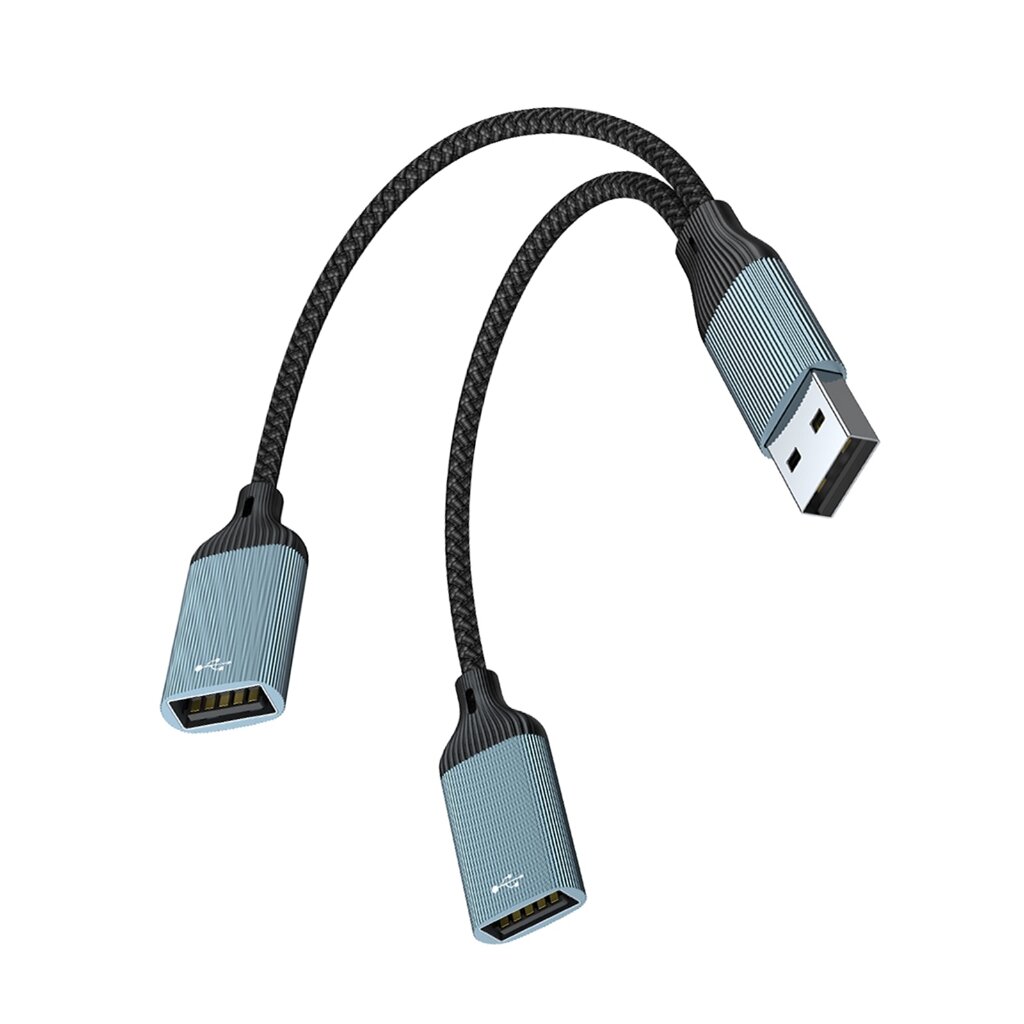 2/3-портовый адаптер-разветвитель USB2.0 с прочным нейлоновым кабелем Компьютерное устройство