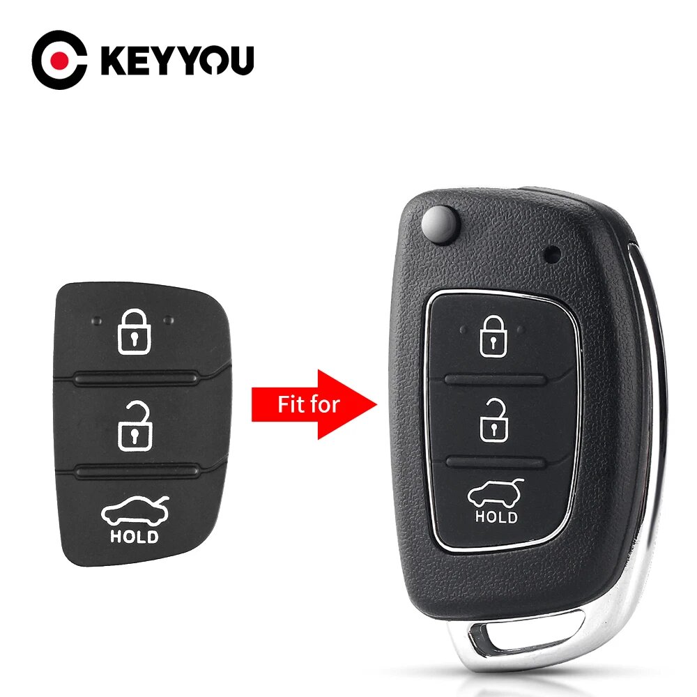KEYYOU 3-кнопочный Чехол Для Ключа-пульта Для Hyundai Creta I20 I40 Tucson Elantra Santa Fe Solaris Ix35 Ix45