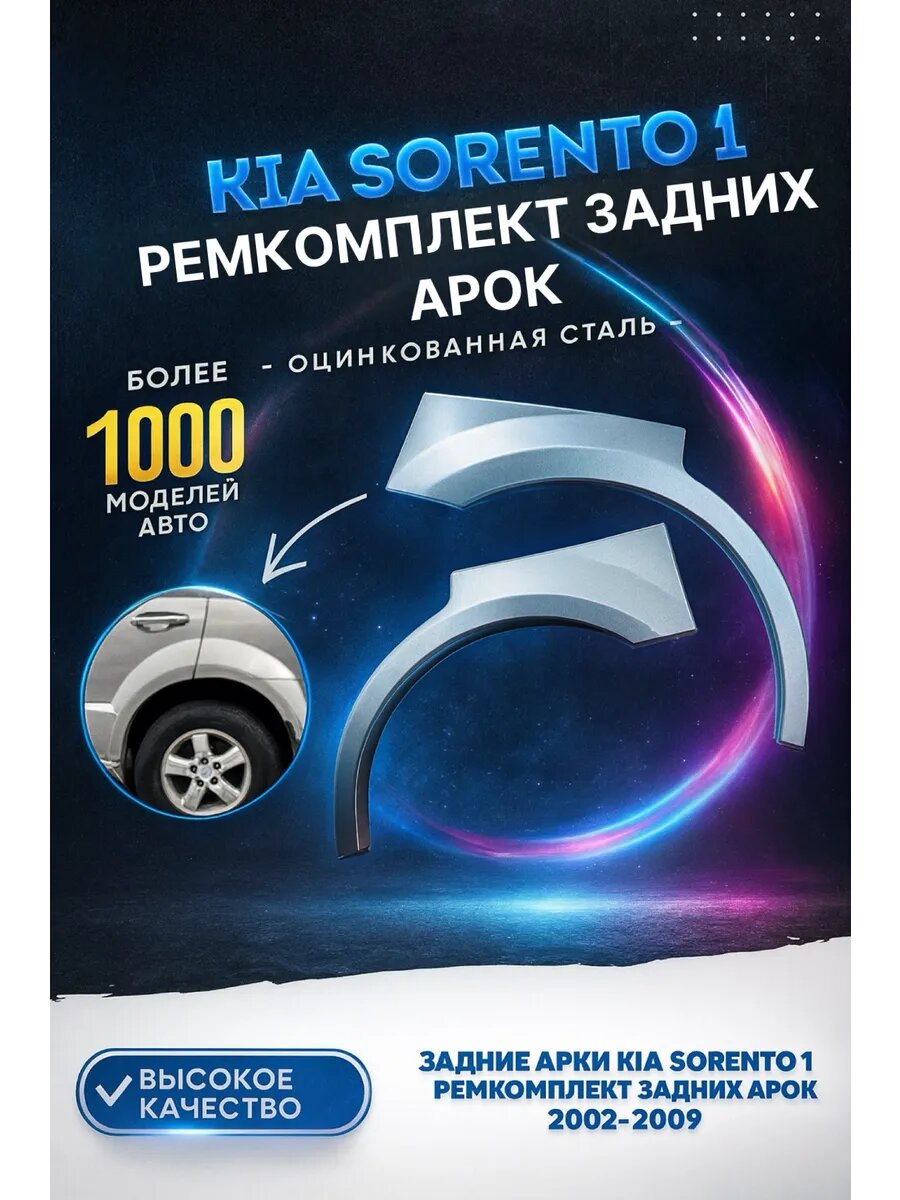 Арки задние Kia Sorento 1 (2002-2009) комплект