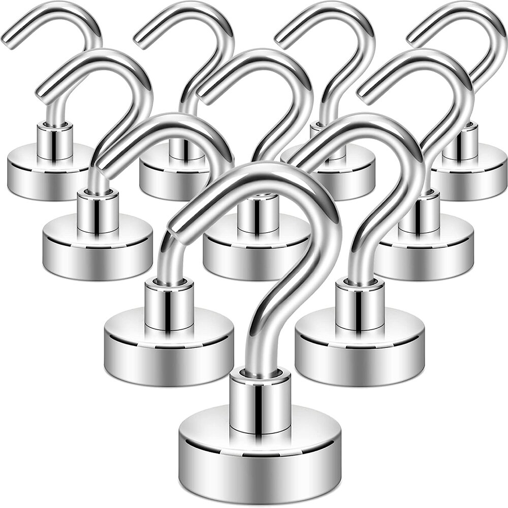 Магнит подкова неодимовый, крюк для подвешивания на металл, мощный магнит для гаража и дома, компактный магнитный держатель для инструментов и ключей