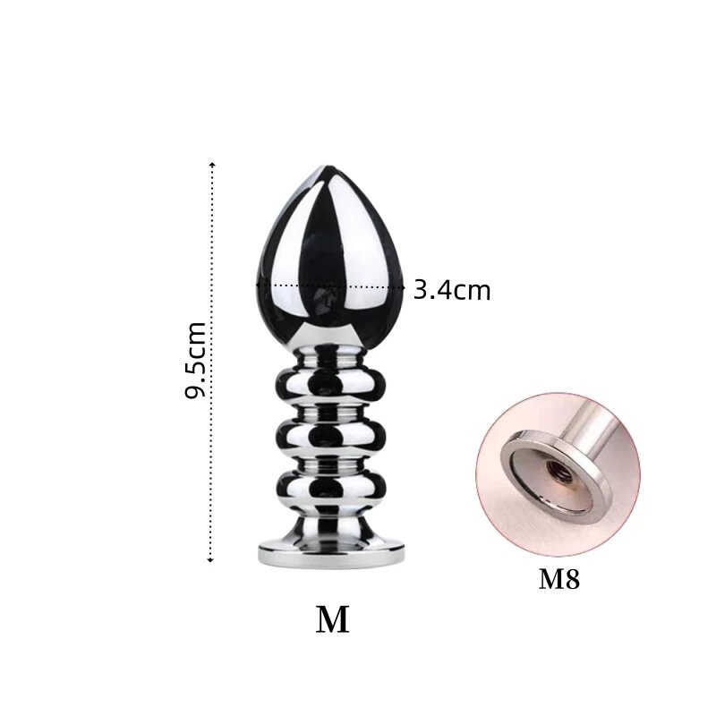 Анальные секс-игрушки с резьбой из сплава для БДСМ 30-100 см съемные пушистые Only Butt S120 M