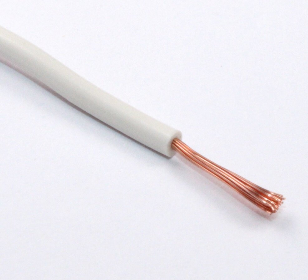 Провод ПГВА 1х0,75 кв. мм, Cu, белый Автоэлектроника