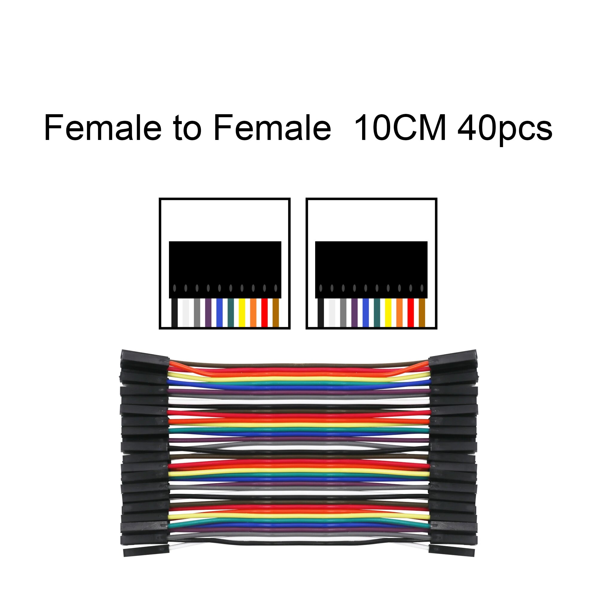Dupont Female to Female кабель 10 см, 40 шт.