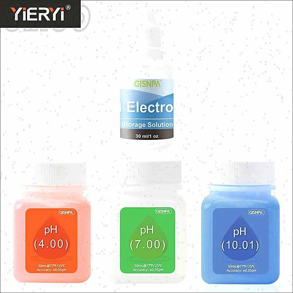 Набор калибровочной жидкости для pH-метров 50 мл (pH 4,00, 7,00 и 10,01), буферный раствор, защитный раствор KCL pH для всех pH-метров 50 мл
