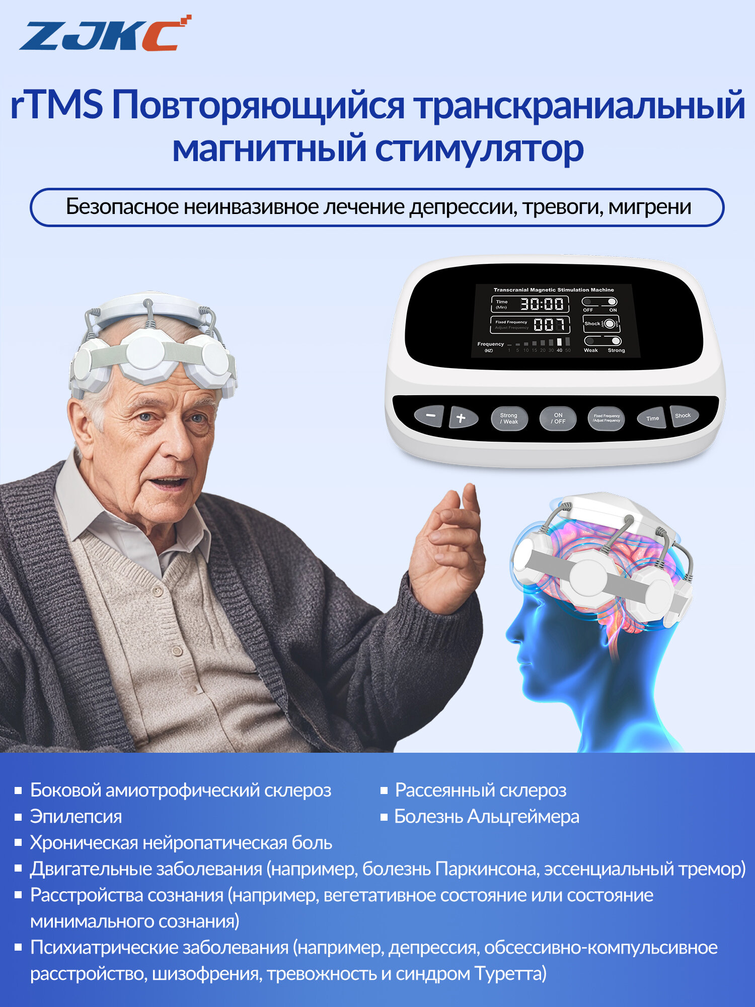 ТМС транскраниальная магнитная стимуляция мозга – терапия при инсульте, Паркинсоне и аутизме