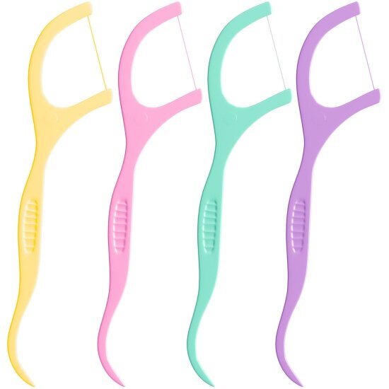 Зубочистки Laima флоссеры с зубной нитью 200шт(4х50шт)+20 в Подарок! Вкус мяты И фруктов, DENT, 609408