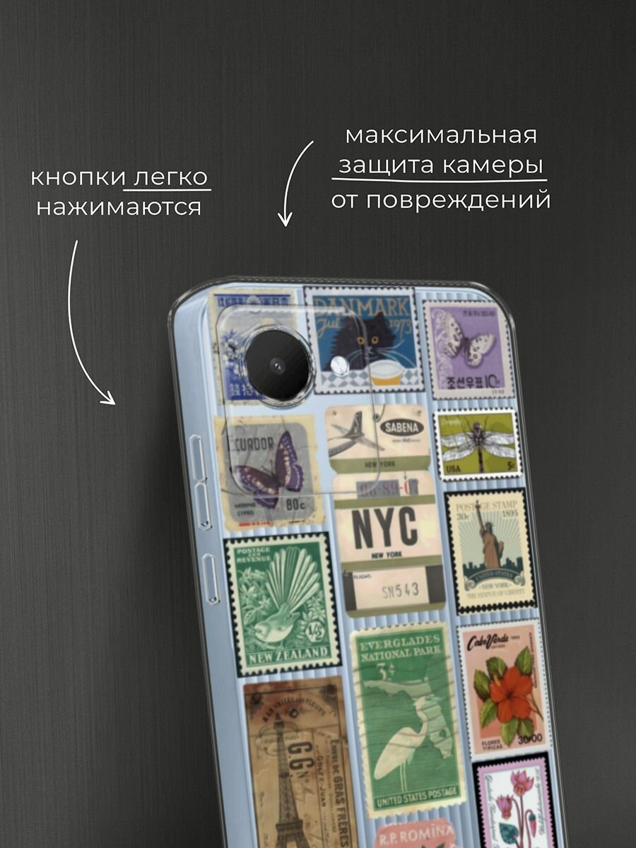 Силиконовый чехол на Realme C30 / Реалми C30 с принтом Марки — фото 1