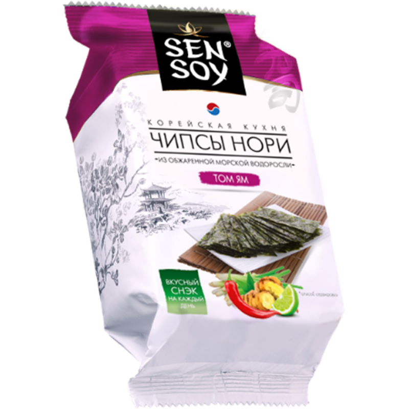 Чипсы нори том ям SEN SOY, 4.5 г