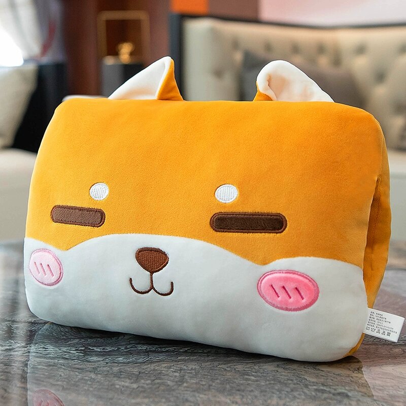 Милая мультяшная подушка-грелка для рук в виде животного, плюшевая игрушка, грелка для рук, чехол для рук Сердитый
