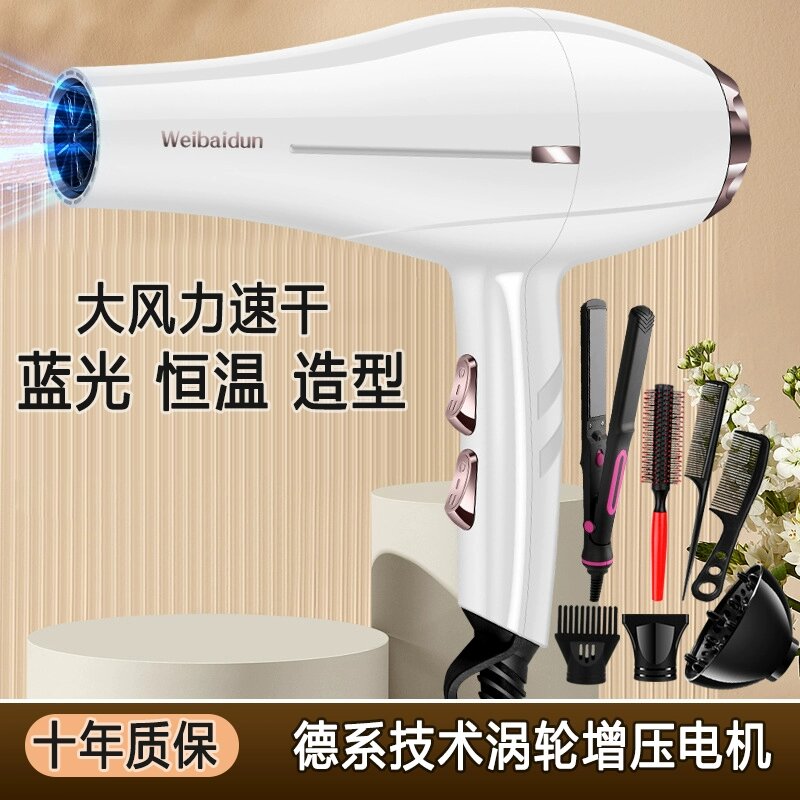 Немецкий мощный фен для дома, парикмахерская, парикмахерская, синий свет, отрицательные ионы, уход за волосами,