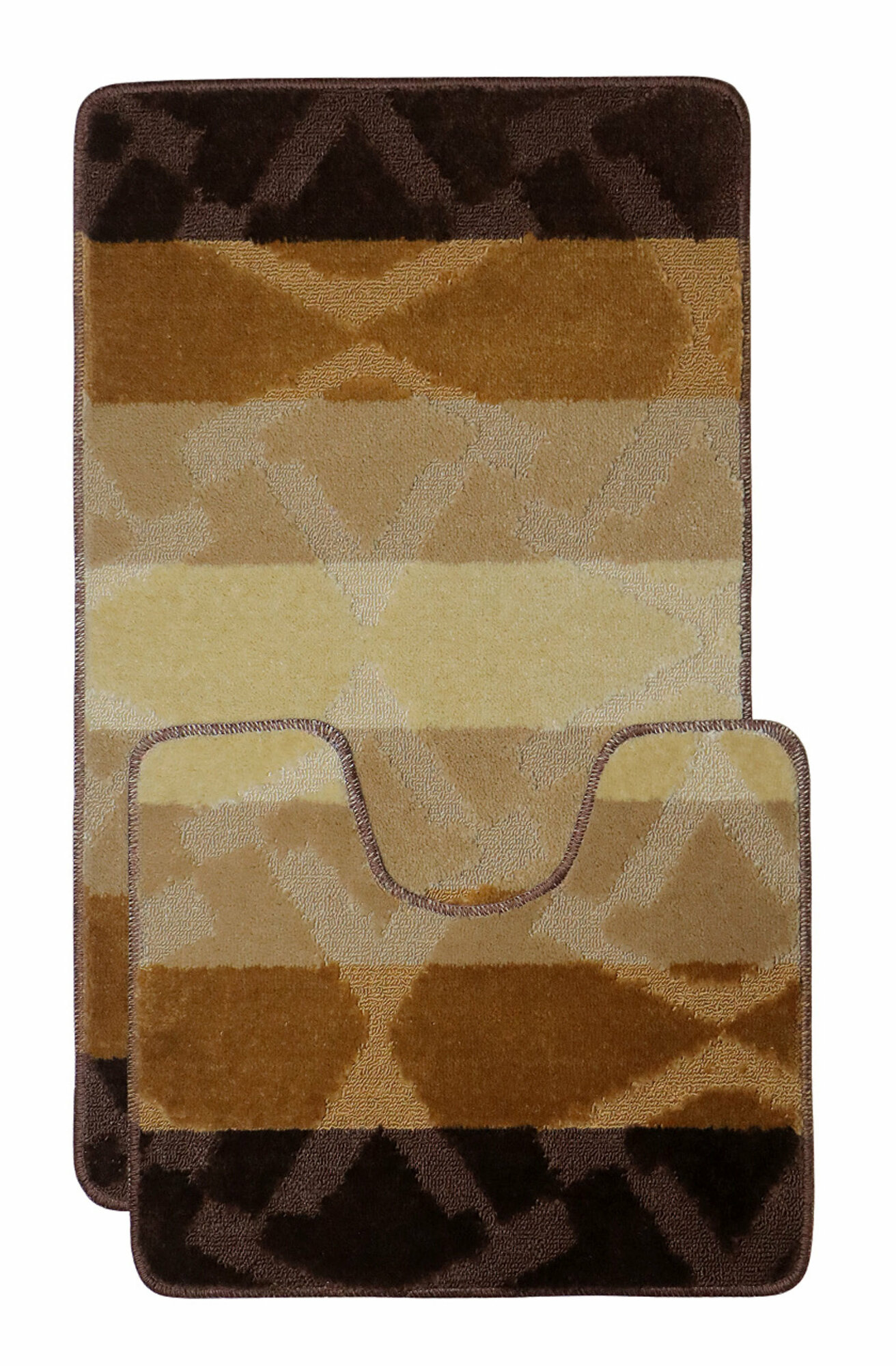 Коврики для ванной и туалета в наборе 100см/60см (50см/60см туалет) многоцветный