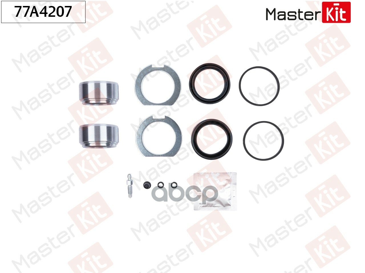 Ремкомплект тормозного суппорта + поршень MasterKit арт. 77A4207