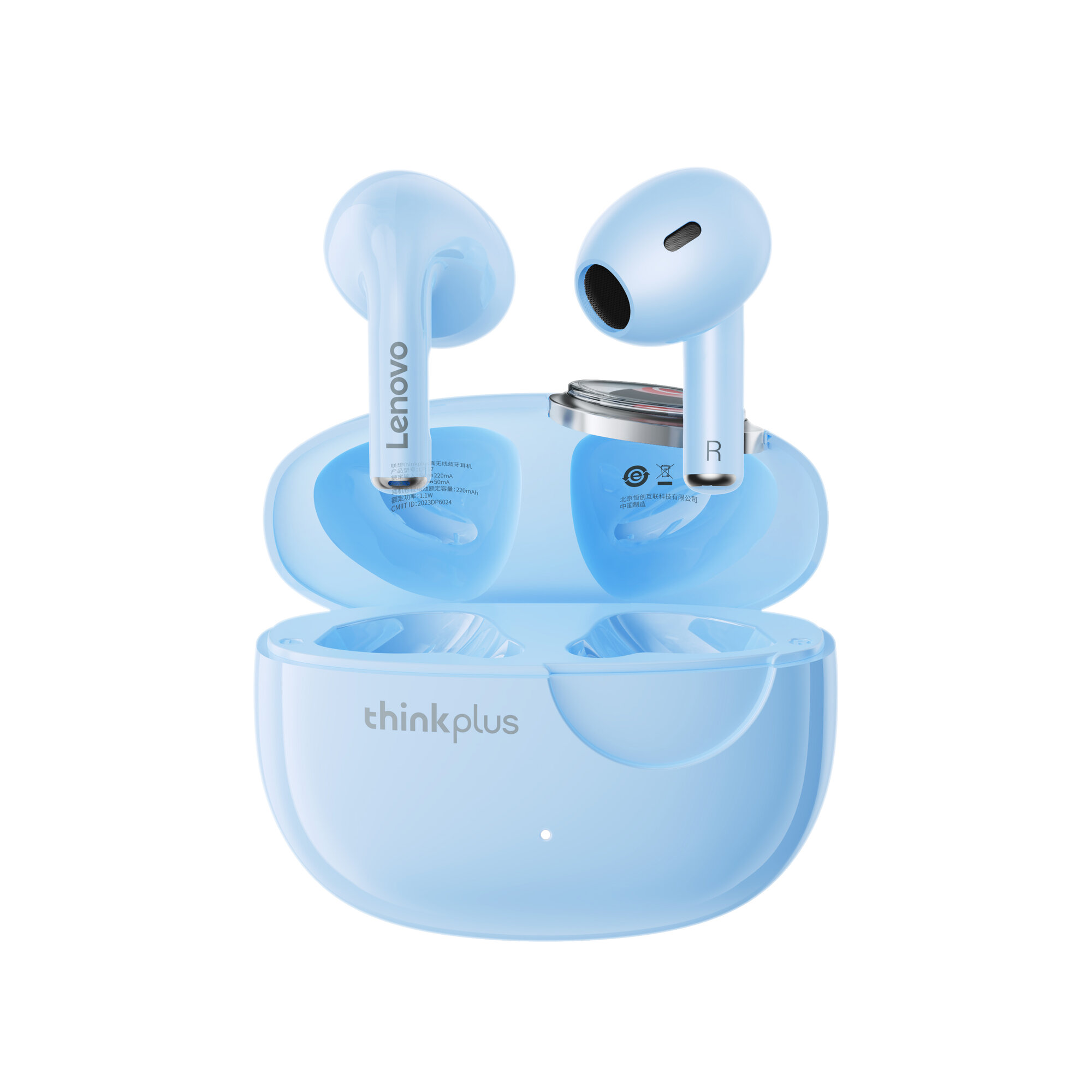 Беспроводные наушники-вставки Lenovo, blue, до 10 м, 20 часов работы, Bluetooth 5.0