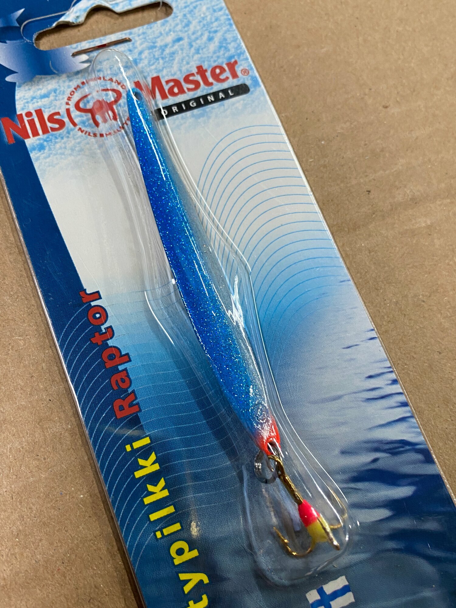 Блесна для зимней рыбалки Nils Master Raptor S/Blue/R 75 мм 12 гр цвет 591 голубой-серебро