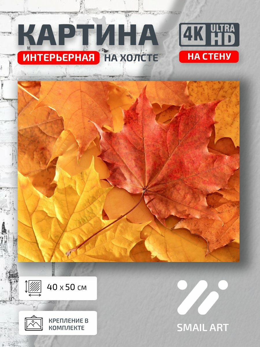 Картина на холсте интерьерная 40 на 50 на стену Осень Landscape для спальни пейзаж интерьер