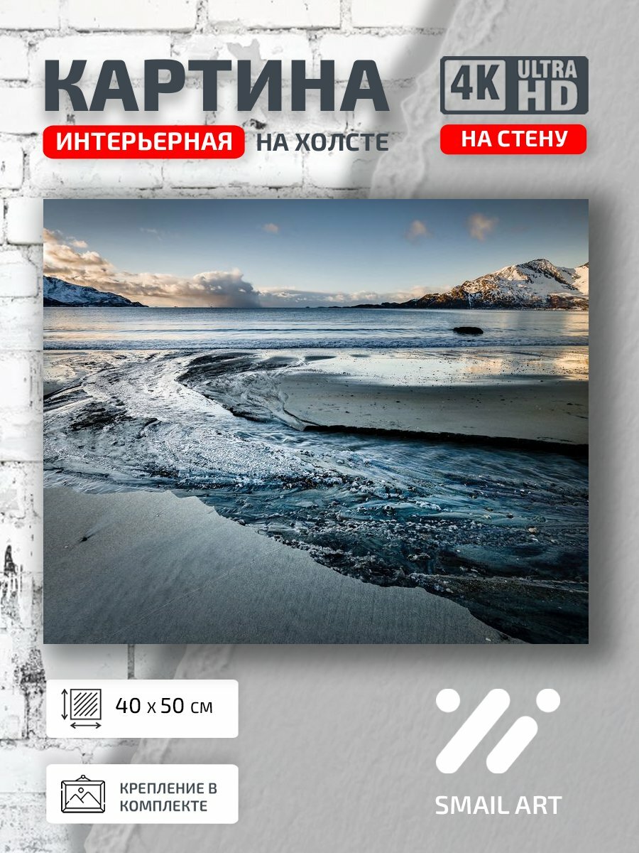Картина на холсте интерьерная 40 на 50 на стену Горизонт Landscape для гостиной пейзаж