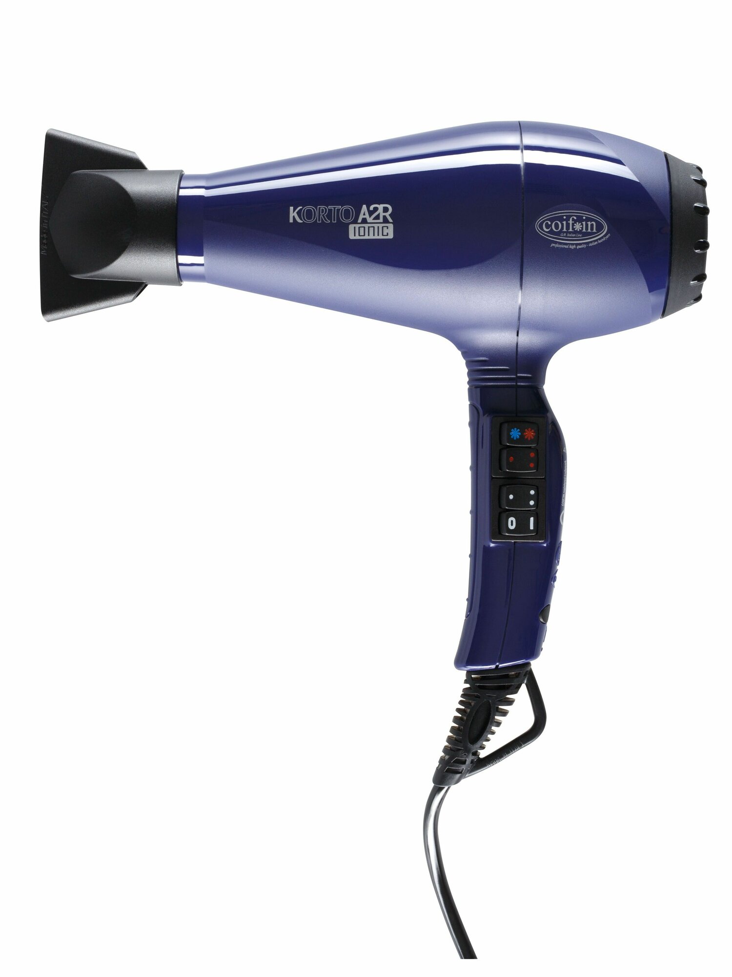 Фен для волос профессиональный с ионизацией/насадками COIF*IN KTkaaRi Korto A2, 2400 Вт, синий
