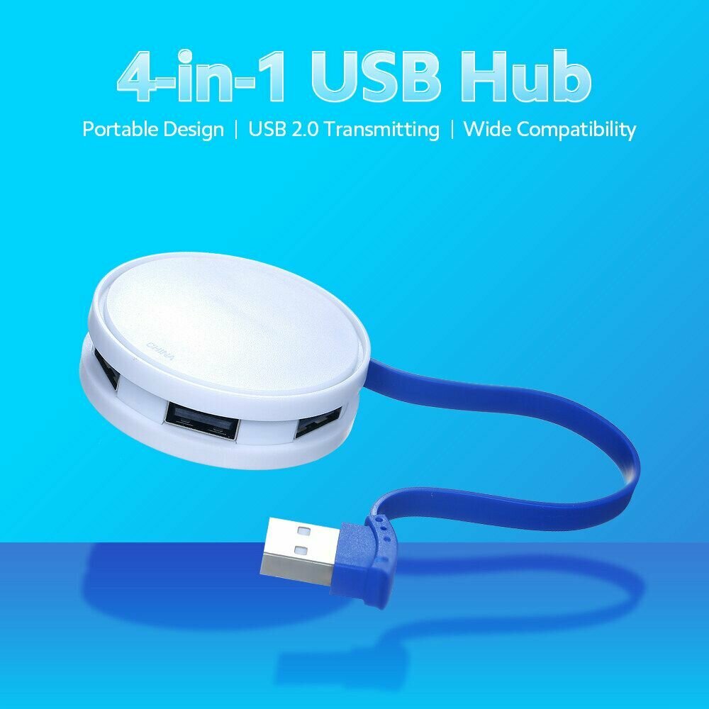Мини-портативный концентратор 4-в-1 с 4 портами USB 2.0
