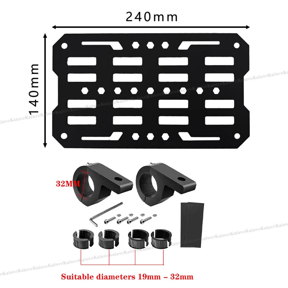 Мотоциклетный бампер Molle, панель для хранения багажника, алюминиевый сплав, водонепроницаемый тактический органайзер Molle, модульная сумка для хранения TZB-Z-04