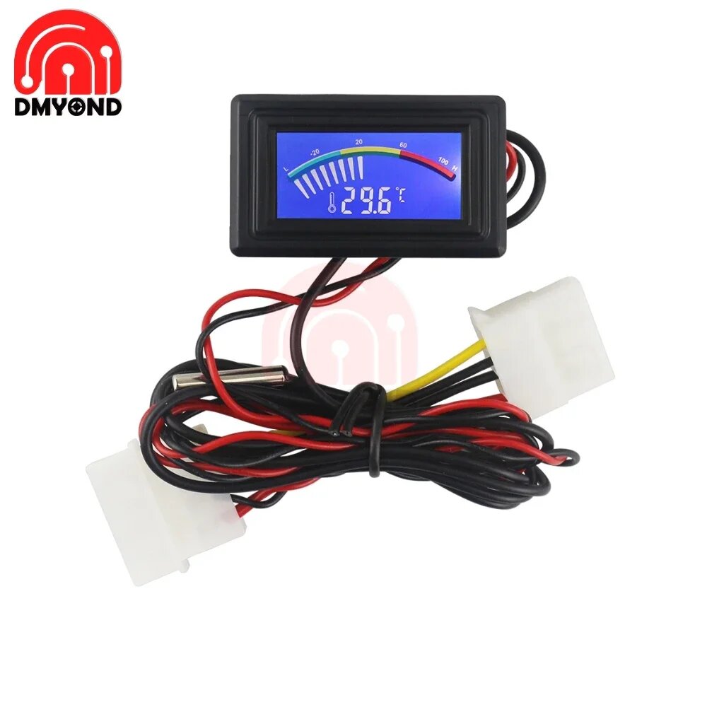 Цифровой термометр для помещений и улицы NTC 10K, металлический зонд для компьютера, бойлера, кондиционера, 4-25 В постоянного тока, 12 В, 24 В