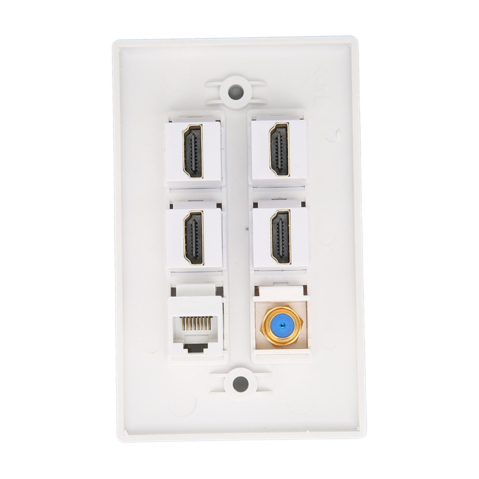 Стенная панель с 6 портами для HDMI, CAT6 Ethernet, ТВ F-разъема, мультимедийная розетка для дома и офиса