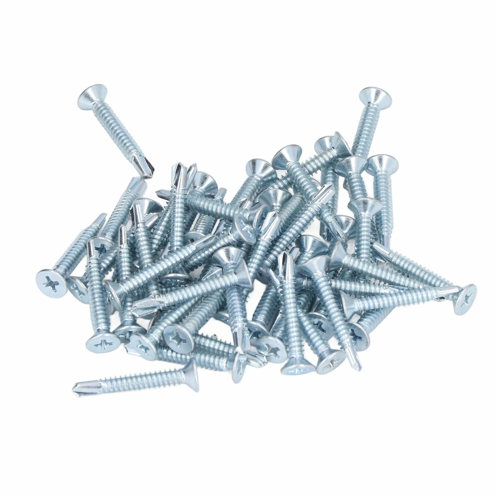 50 шт. самосверлящий винт крестообразный из углеродистой стали 4,8x32 мм, комплект крепежа для ремонта с плоской головкой