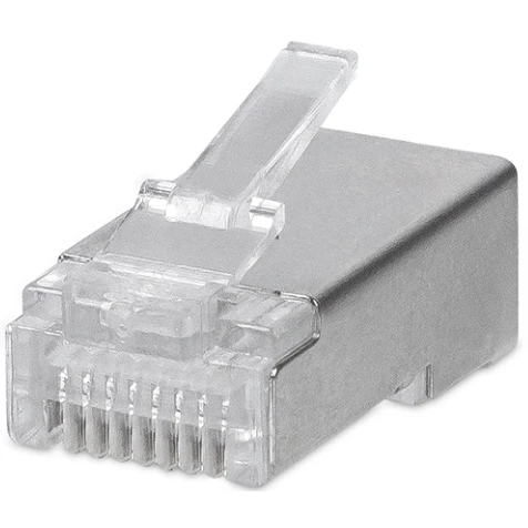 8P8C-SH-C6-FC Коннектор Cabeus RJ-45 быстрой установки под витую пару, категория 6, экранированный, универсальный (для