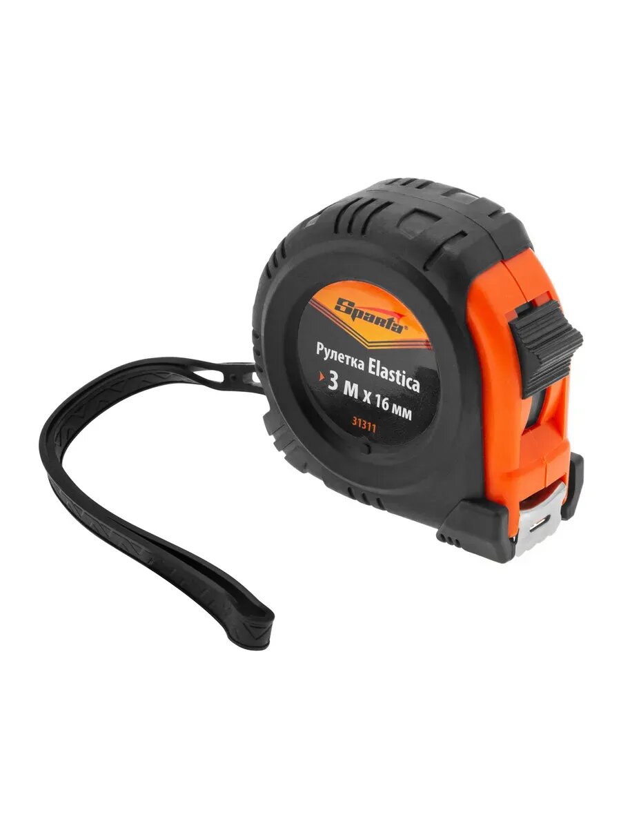 Рулетка строительная 3 м х 16 мм, обрезиненная, SPARTA 31311