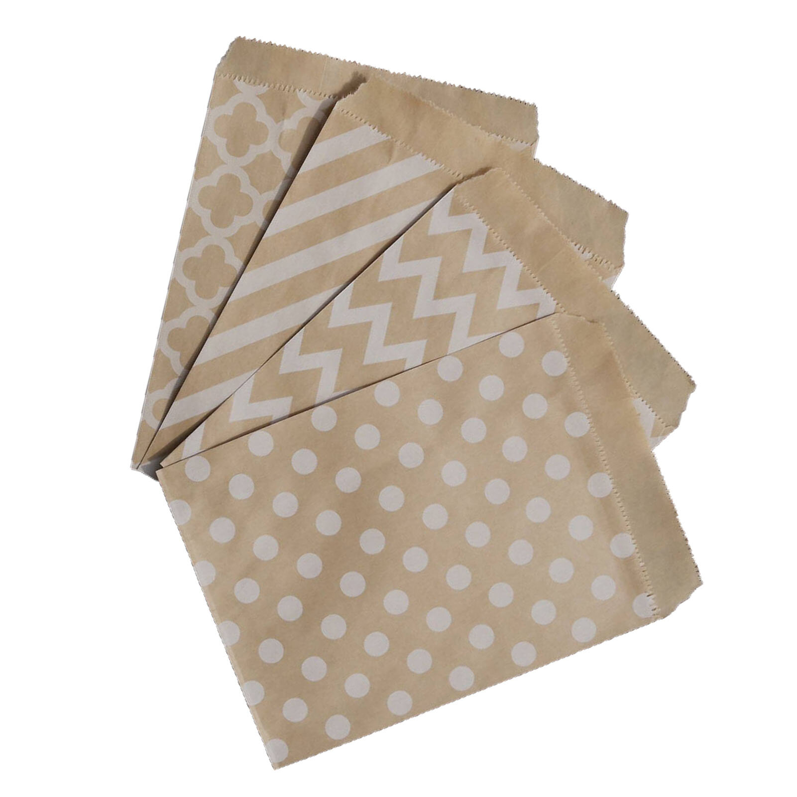 Мешки для Упаковки Пищевых Продуктов из Крафт-бумаги 13x18cm Небольшие Бумажные Пакеты для Пищевых Продуктов для Закусок, Печенья CandyLeather Color — фото 1