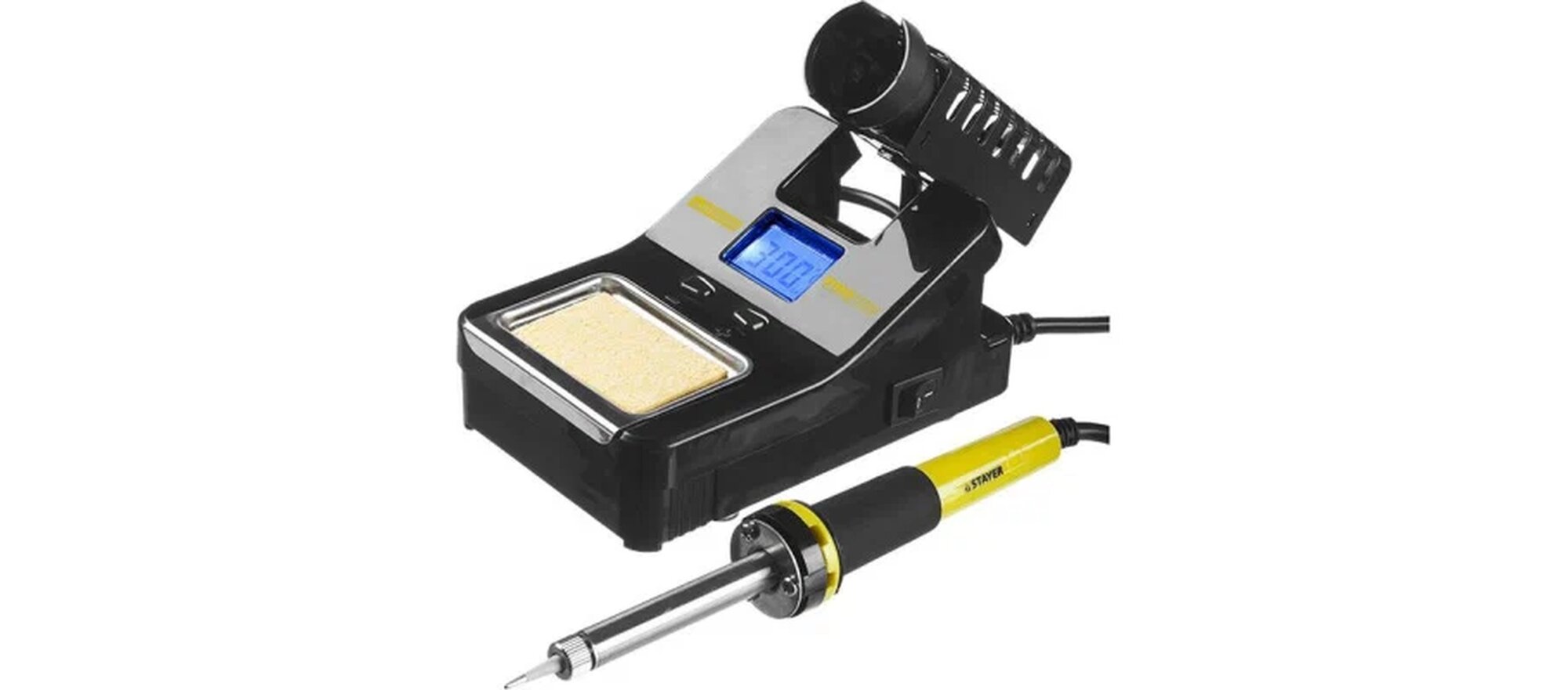 Паяльная станция STAYER 55370, электрическая, максимальная температура 520 °C, пластик