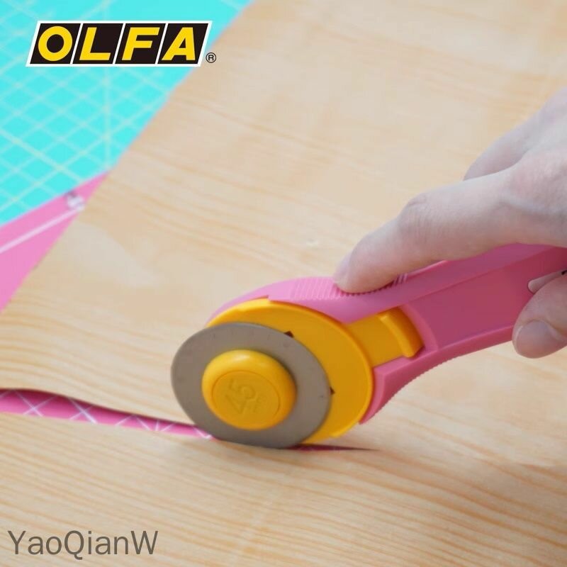 Роторный дисковый резак OLFA RTY-2C/PIK, диаметр 45 мм, канцелярский нож в стиле палочки для рукоделия, творчества и шитья