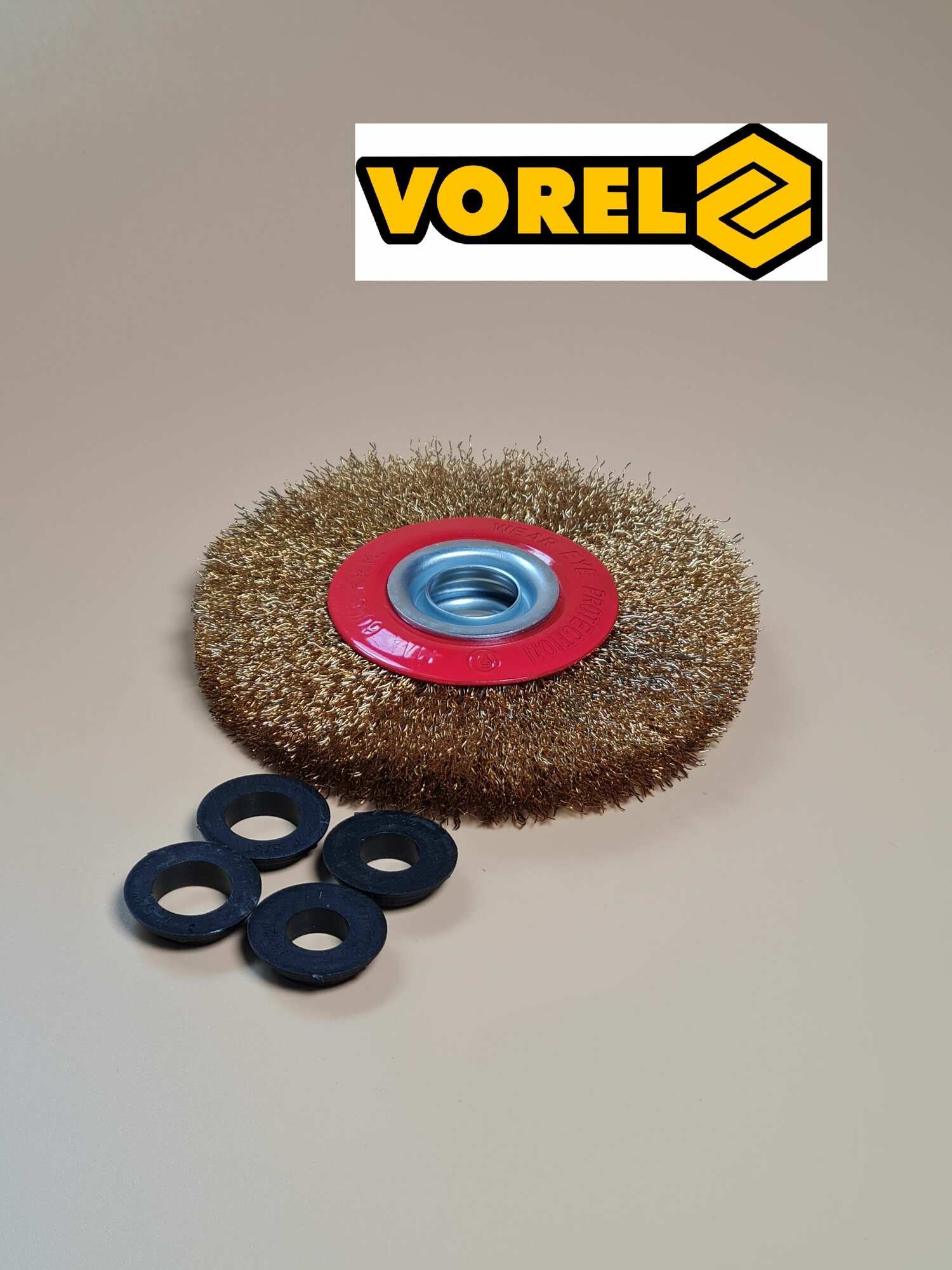 Дисковая щетка Vorel 125 мм, гофрированная проволока арт.6978