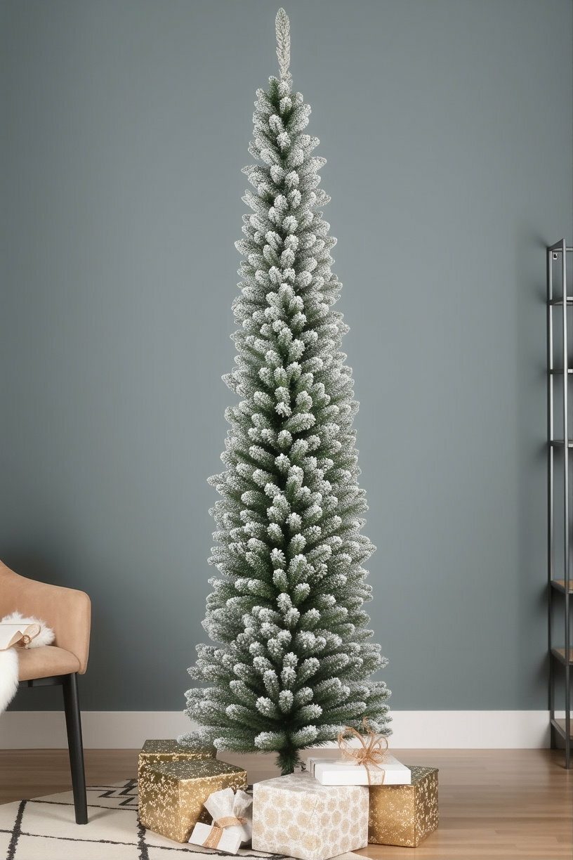 Искусственная ель пенсел пайн заснеженная, 150 cм, ПВХ, Винтер Деко (Winter Deco) 4060131
