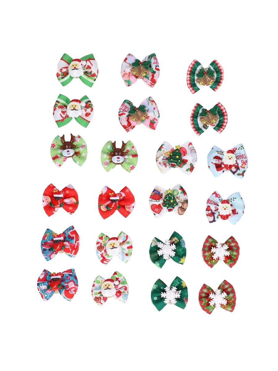 22 шт. рождественский бант для собак, милые стильные банты