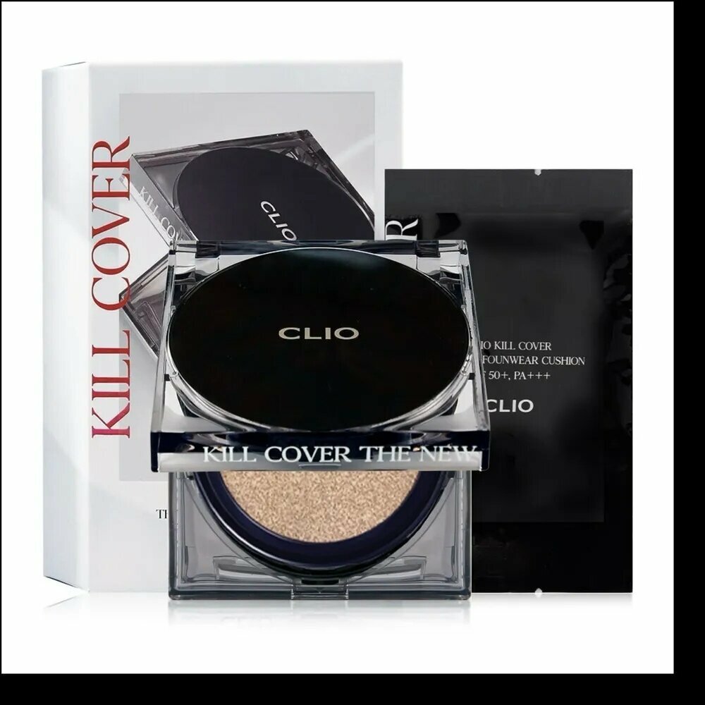 CLIO BLACK CUSHION ТОН 2-BP LINGERIE + REFILL/ Кушон Клио с полуматовым финишем в комплекте с рефилом. Южная Корея
