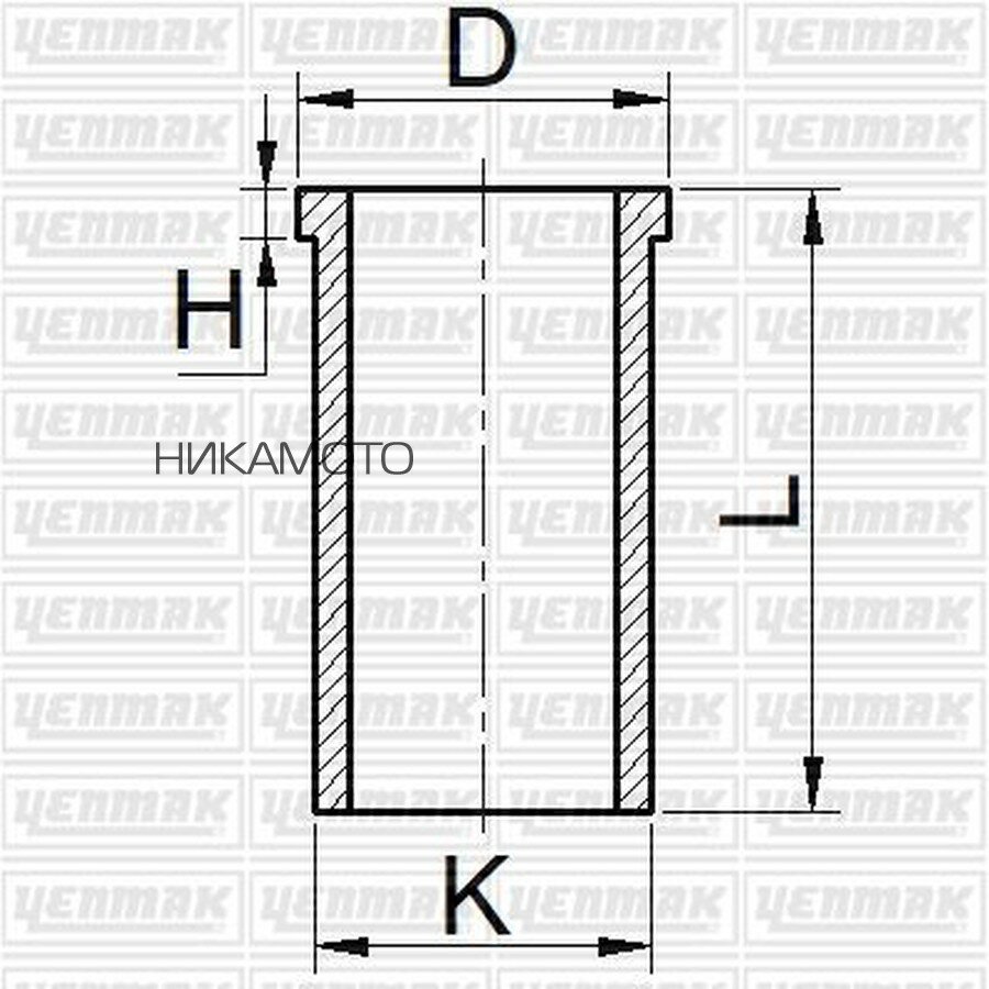 YENMAK 51-66146-000 Гильза K=106 L=222 d=102,2 H=5,0 D=107,5