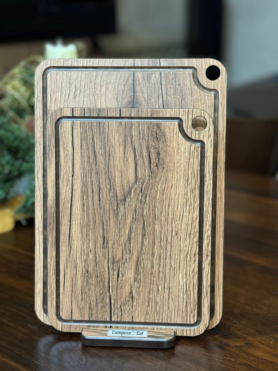 ComposeEat Набор разделочных досок на подставке дуб коричневый