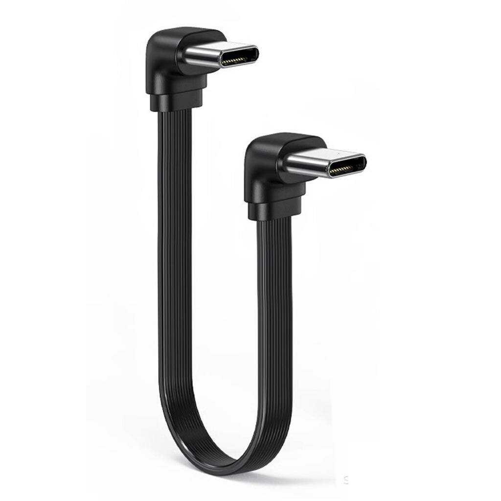 Плоский кабель для передачи данных 66WType C от мужчины к мужчине-10 см-двойное колено